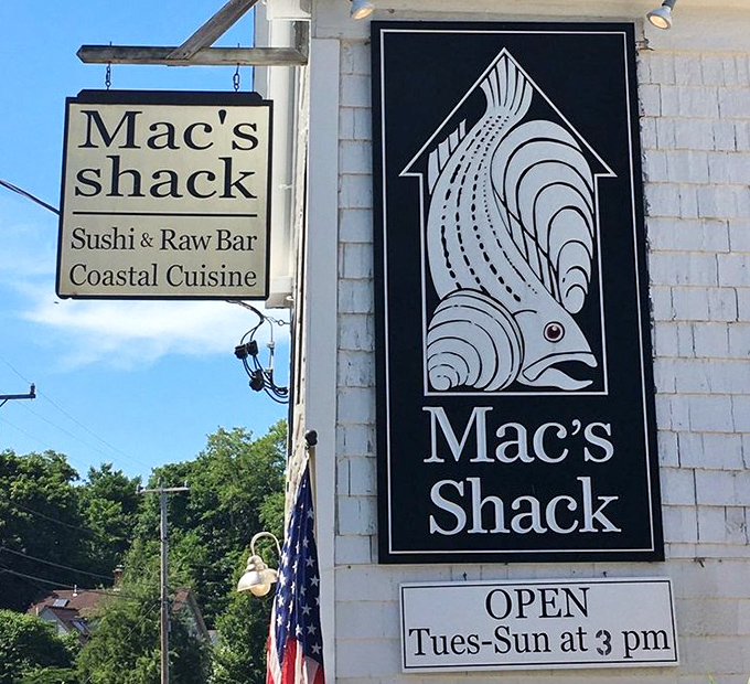 The sign says it all: Mac's Shack isn't just a restaurant, it's a Cape Cod institution where seafood dreams come true six days a week.