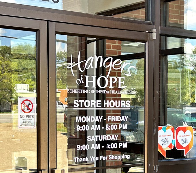 The store hours posted clearly &ndash; because even treasure hunting requires proper planning and a good night's sleep beforehand.