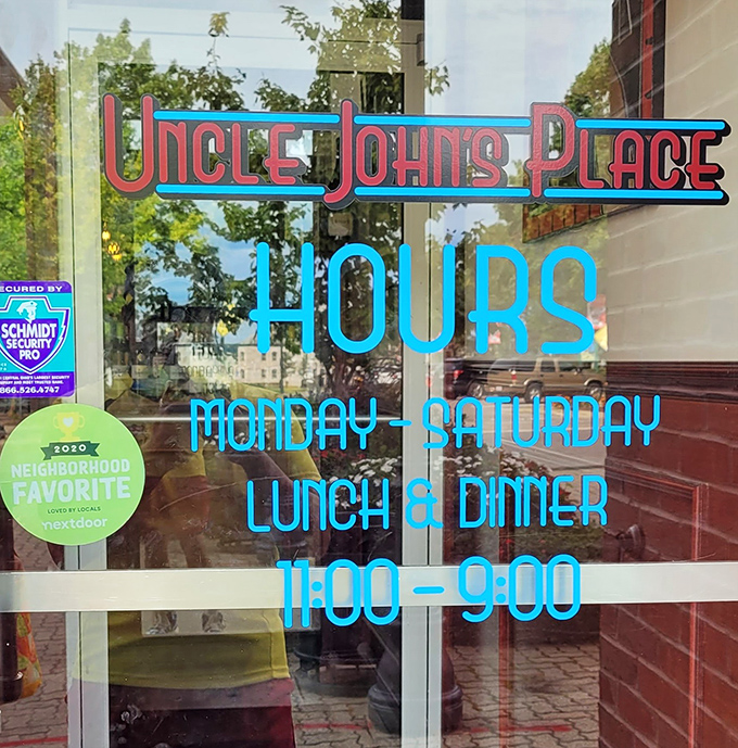 The hours posted clearly because they know once you've tried their cheesesteak, you'll be planning your next visit before you leave.