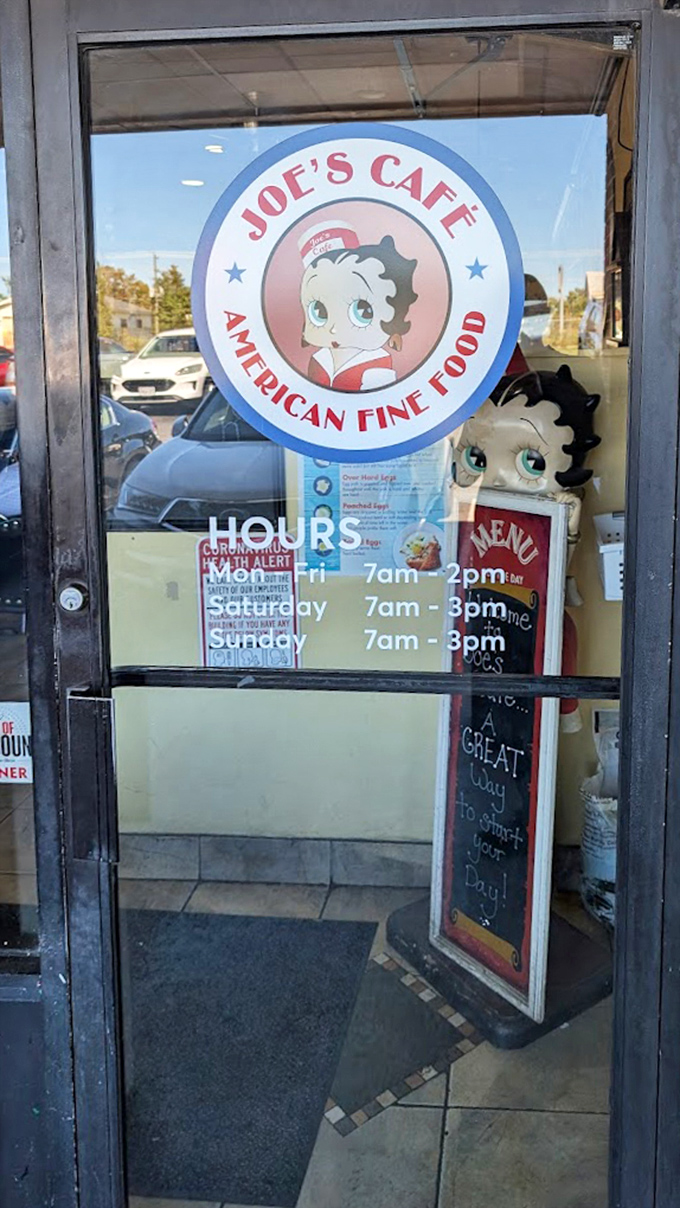The Betty Boop logo and posted hours tell you everything you need to know&mdash;this place is unpretentious, welcoming, and seriously about food.