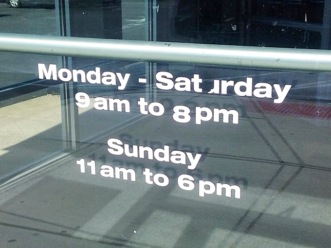 The sacred text of thrift store devotees&mdash;store hours. Like a treasure map, these times guide the faithful to potential discoveries six days a week, plus Sunday for good measure.