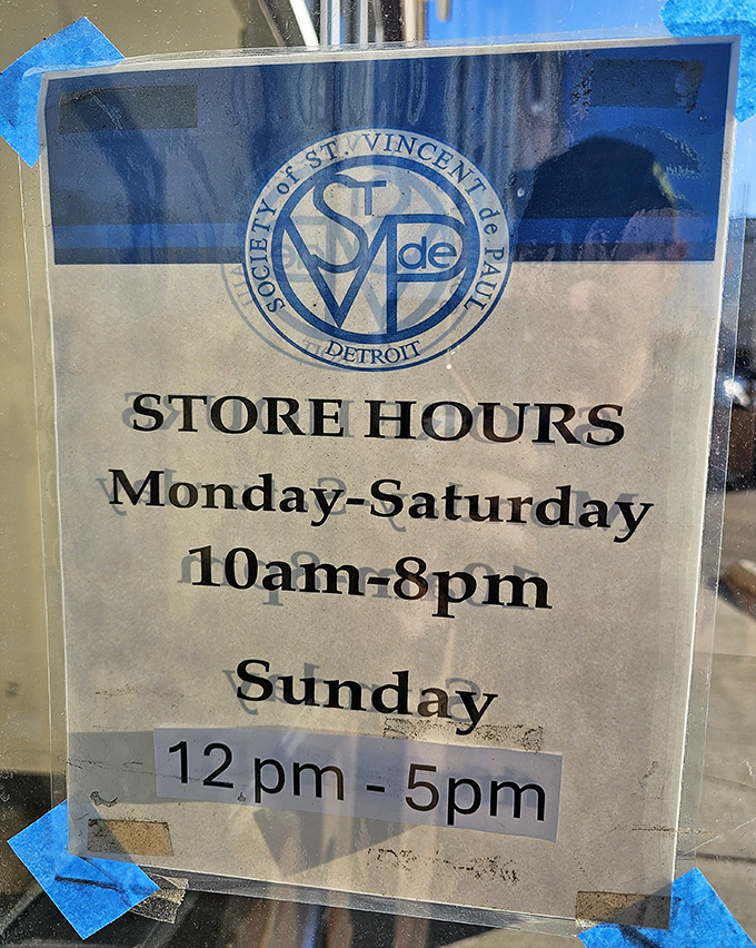 The store hours sign&mdash;your roadmap to bargain bliss. Mark your calendar and set your alarm!