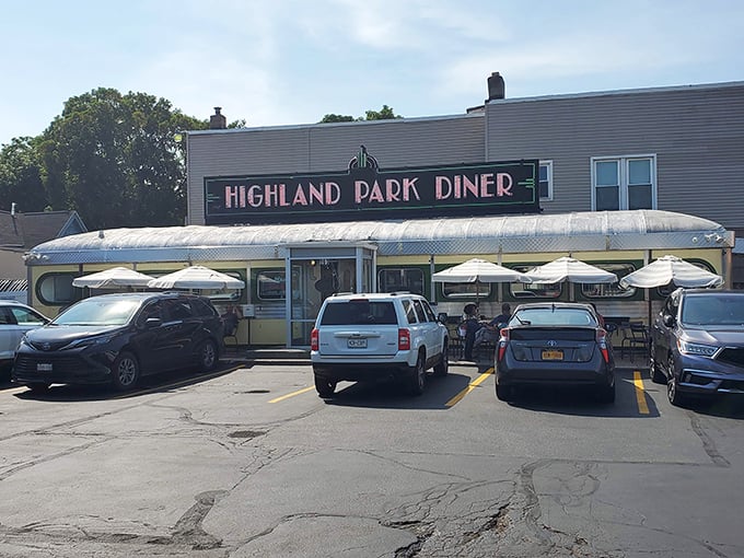 The Highland Park Diner's iconic fa&ccedil;ade stands as Rochester's monument to the timeless appeal of comfort food and community.