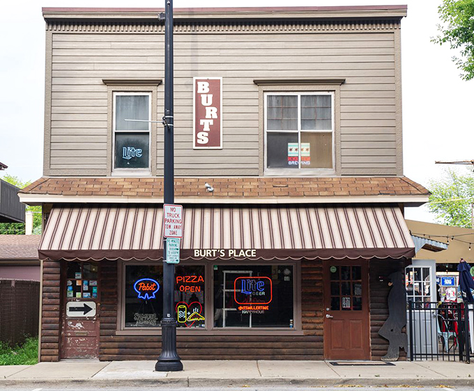 Morning light reveals the full character of this Morton Grove institution, where pizza pilgrims have been making the journey for generations.