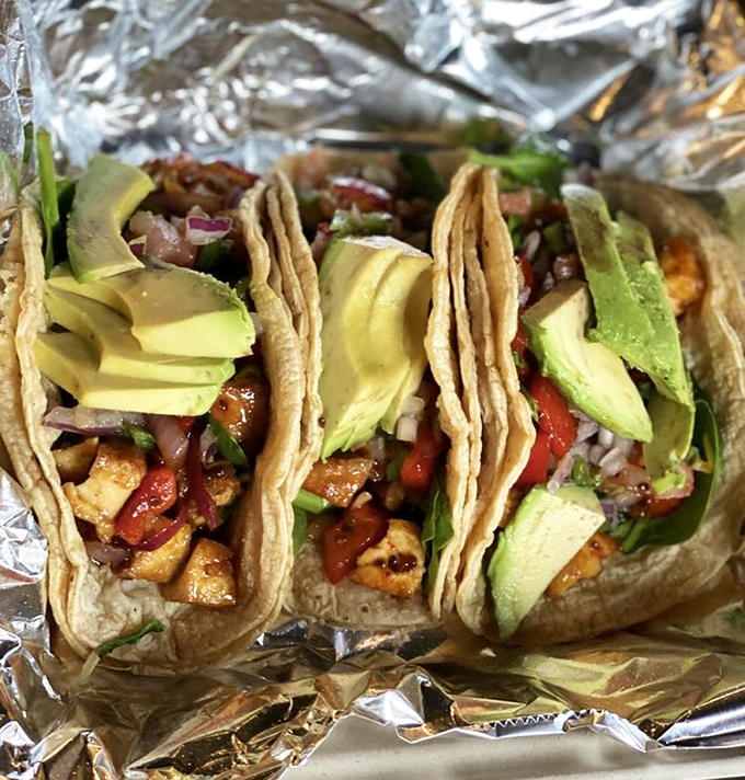 Breakfast tacos: where morning meets fiesta. Fresh avocado, vibrant fillings, and tortillas ready to transport you to flavor paradise without leaving Michigan.