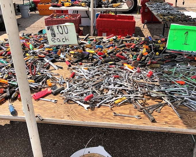 Tool treasure trove where $1 can still buy something useful. This hardware hodgepodge would make your grandfather nod approvingly at your bargain-hunting skills. 