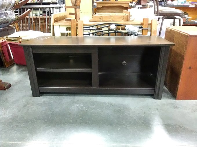 Entertainment centers like this TV stand prove that home theater dreams don't require Hollywood-sized budgets or investments.