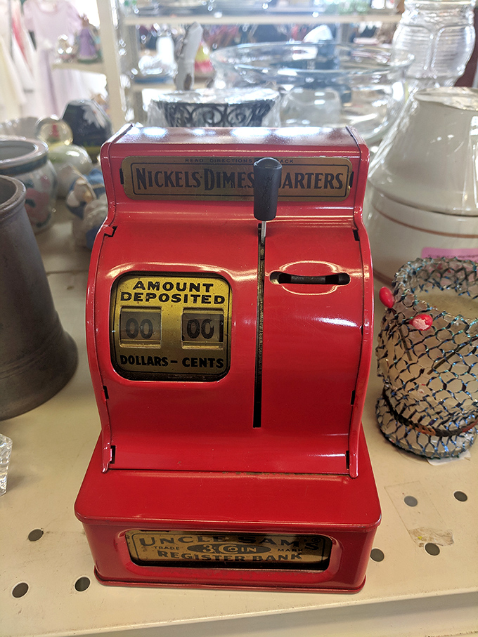 Vintage finds like this retro coin bank remind us why thrifting beats regular shopping &ndash; you never know when you'll discover a piece of nostalgic Americana.