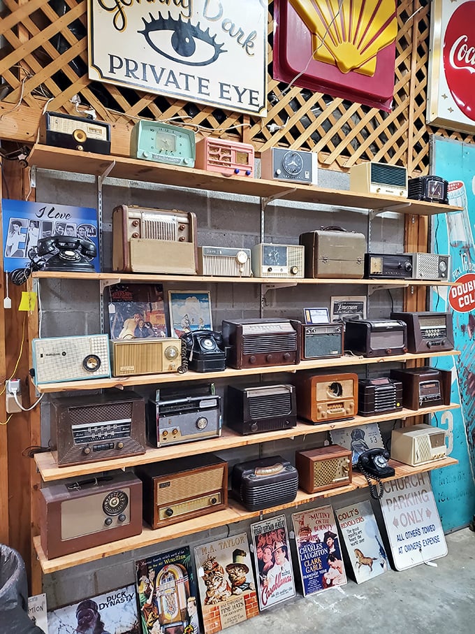 Radio days revisited! This impressive collection of vintage receivers spans decades of broadcast technology &ndash; from tube models to mid-century transistors.