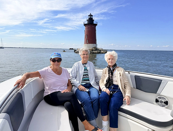 Three generations of lighthouse enthusiasts sharing stories on the water. Some family traditions don't need explanation&mdash;just a boat and a beautiful day. 