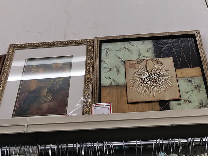 Wall art waiting for its second act. Someone's former living room centerpiece could become your Zoom call background conversation starter.