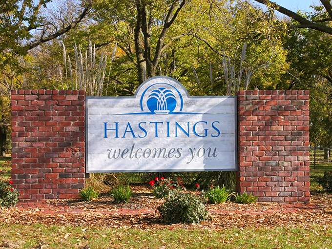 "Hastings welcomes you" indeed&mdash;with brick-framed sincerity and the promise of affordable living that doesn't sacrifice quality of life.