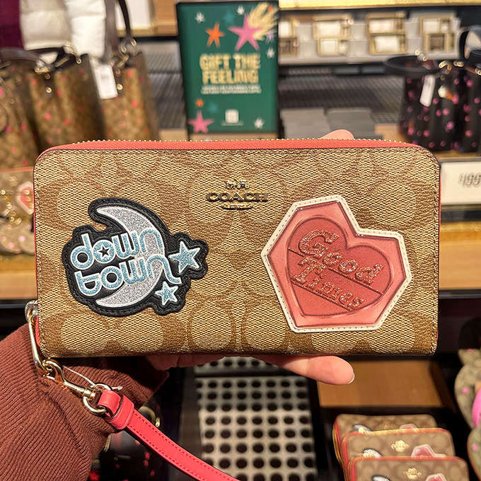 A wallet that says "I'm responsible with money" while simultaneously encouraging you to spend it on more Coach accessories.