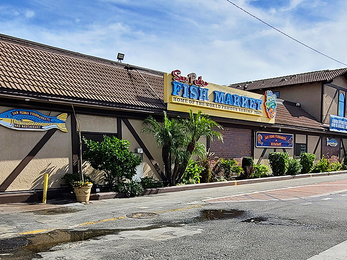 When your restaurant looks this substantial, you better have the shrimp platters to match the expectations.