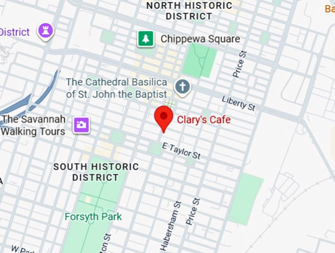 16 clary&rsquo;s cafe map