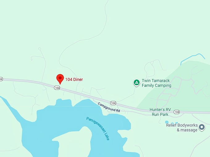 16. 104 diner map