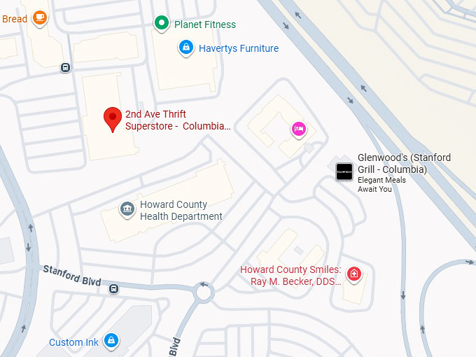 16. 2nd ave thrift superstore columbia, md map