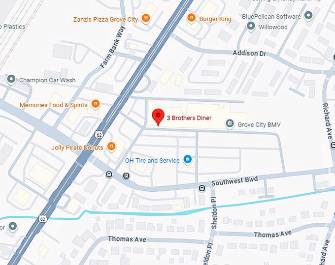 16. 3 brothers diner map