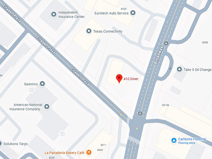 16. 410 diner map
