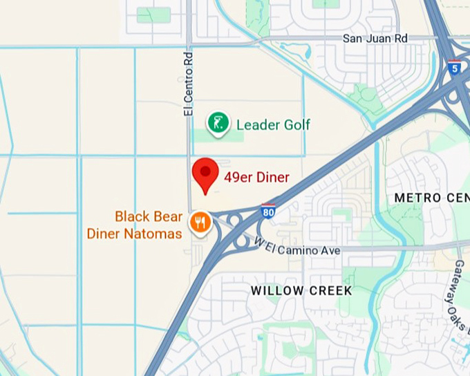 16. 49er diner map