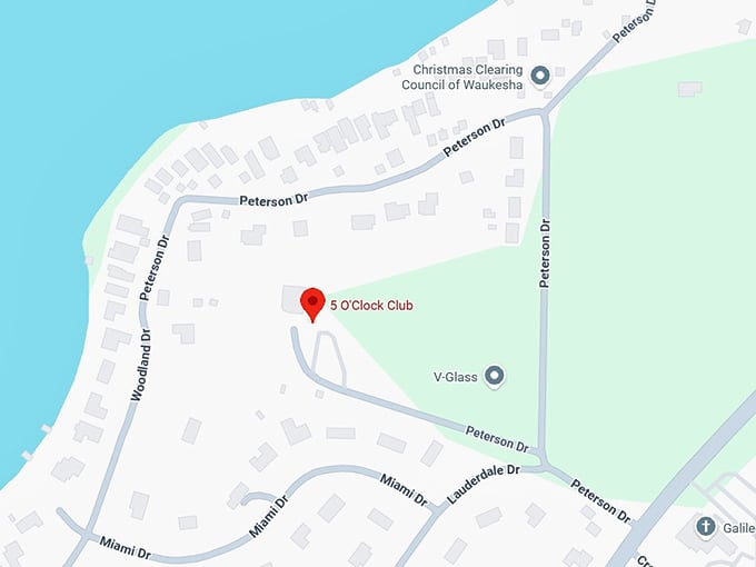 16. 5 o'clock club map