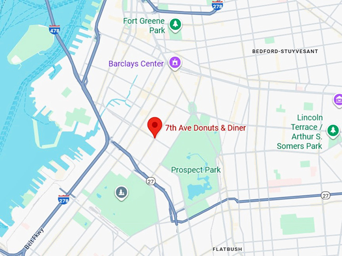 16. 7th avenue donuts & diner map