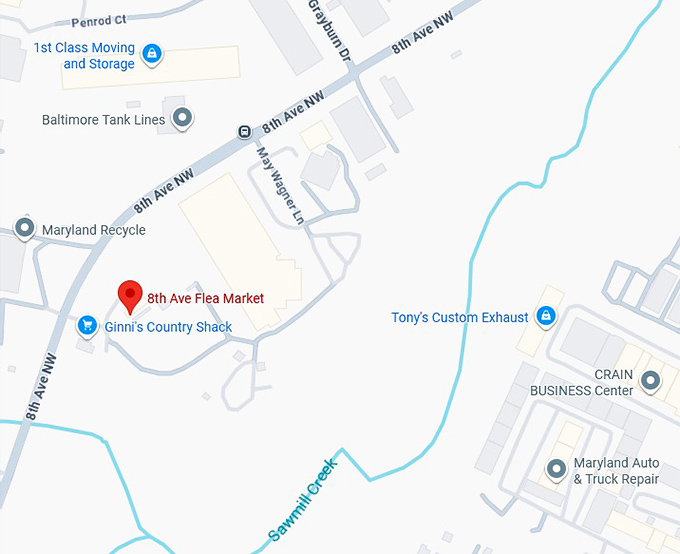 16. 8th ave flea market map