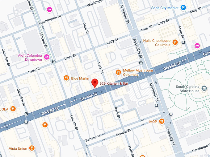 16. 929 kitchen & bar map