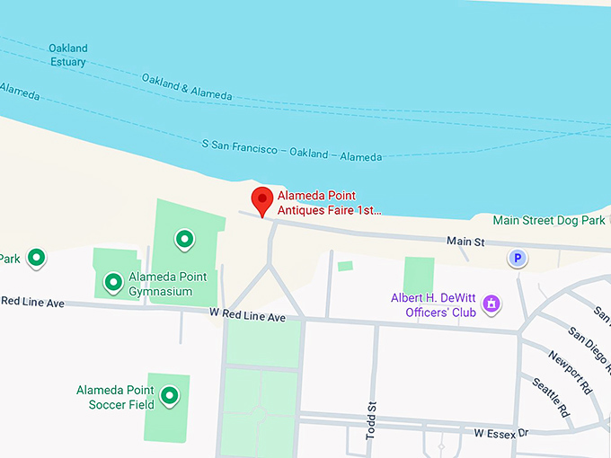 16. alameda point antiques faire map