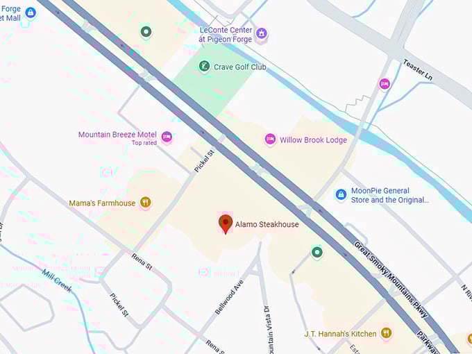 16. alamo steakhouse map