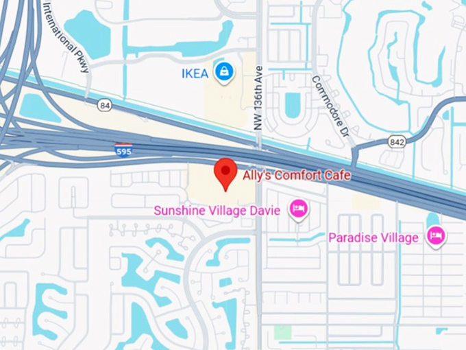 16. ally's comfort cafe map