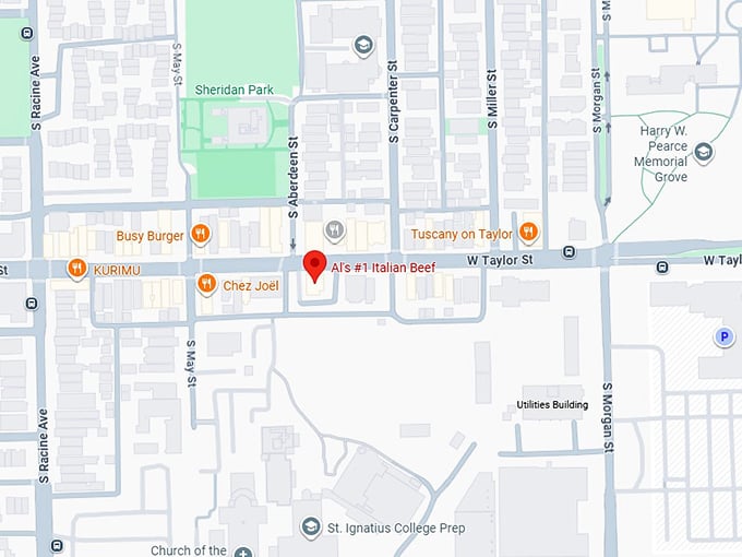 16. al's #1 italian beef (1079 w taylor st) map