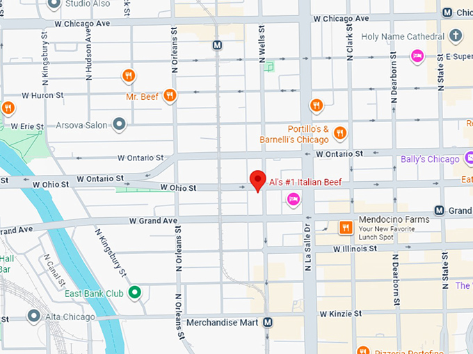16. al's #1 italian beef map