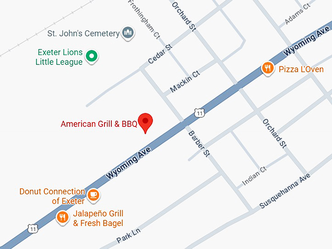 16. american grill & bbq map