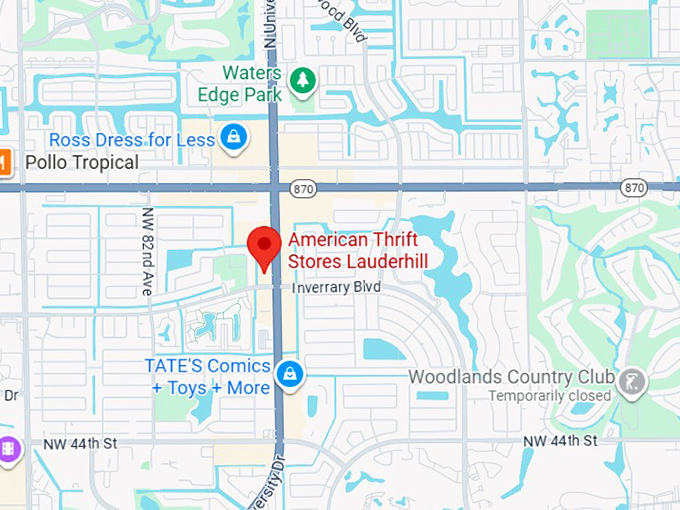 16. american thrift stores lauderhill map