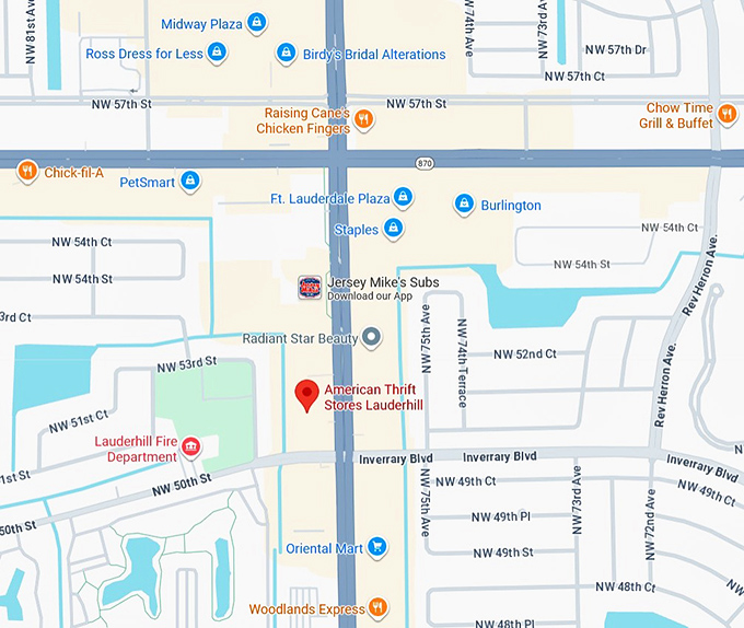 16. american thrift stores lauderhill map