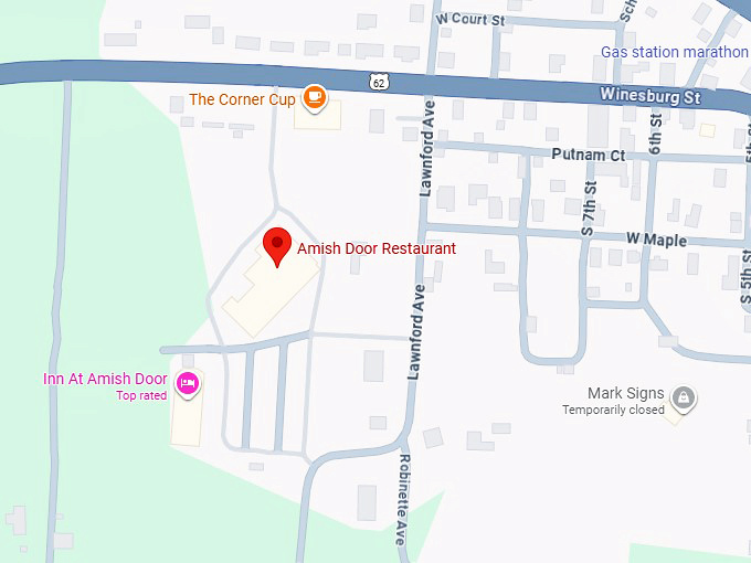 16. amish door restaurant map