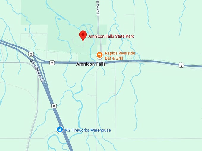 amnicon falls state park map