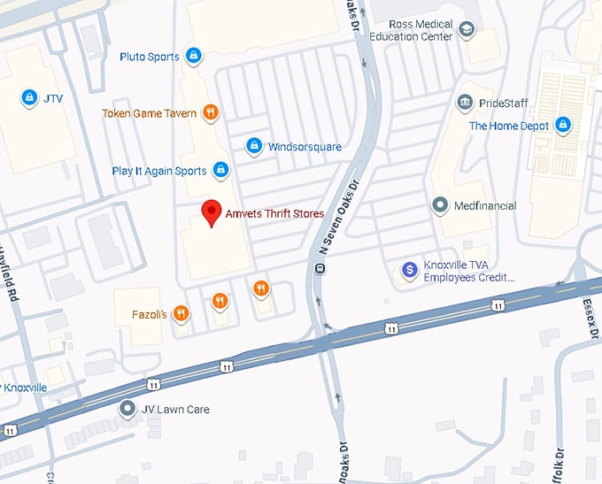 16. amvets thrift store map