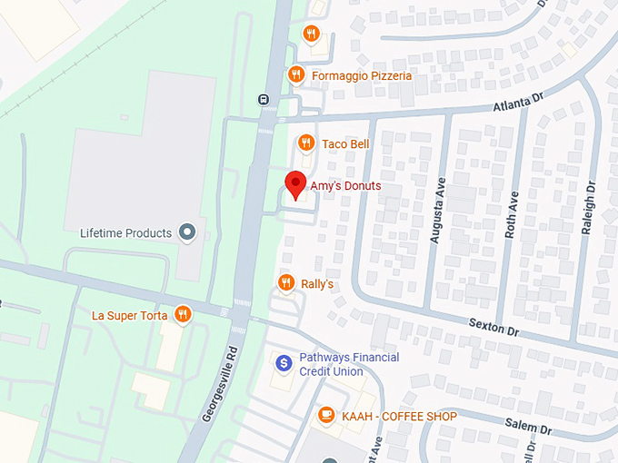 16. amy’s donuts map