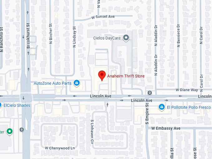 16. anaheim thrift store map