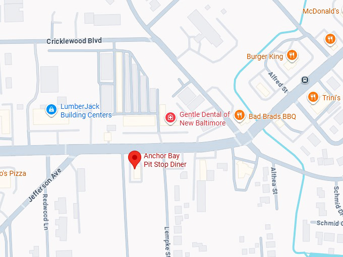 16. anchor bay pit stop diner map