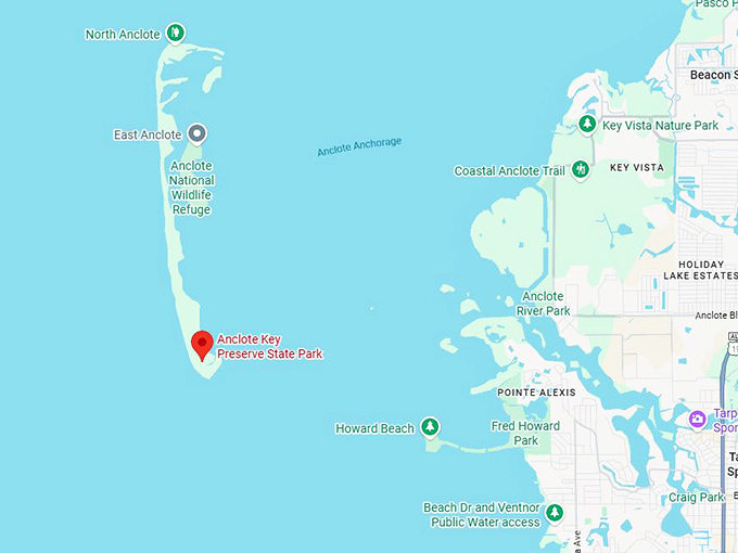 16. anclote key preserve state park map
