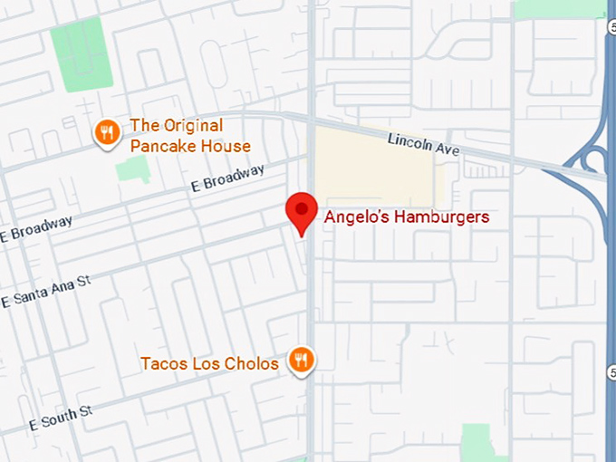 16. angelo's hamburgers (511 s state college blvd) map