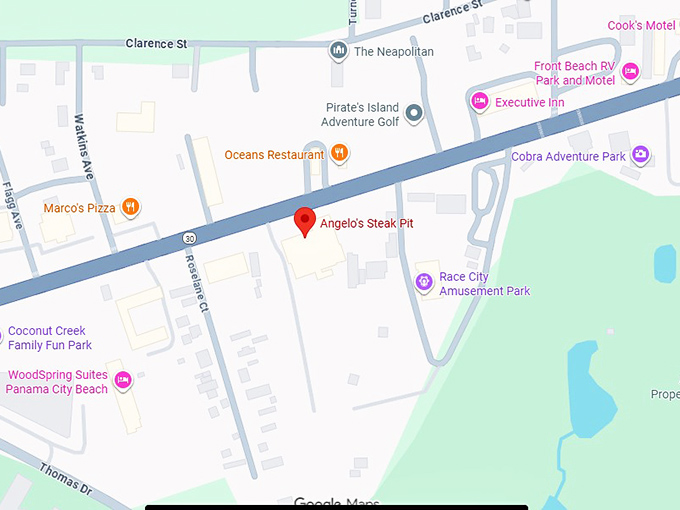 16. angelo's steak pit map