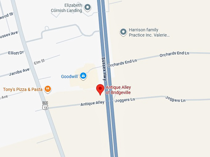 16. antique alley of bridgeville llc map