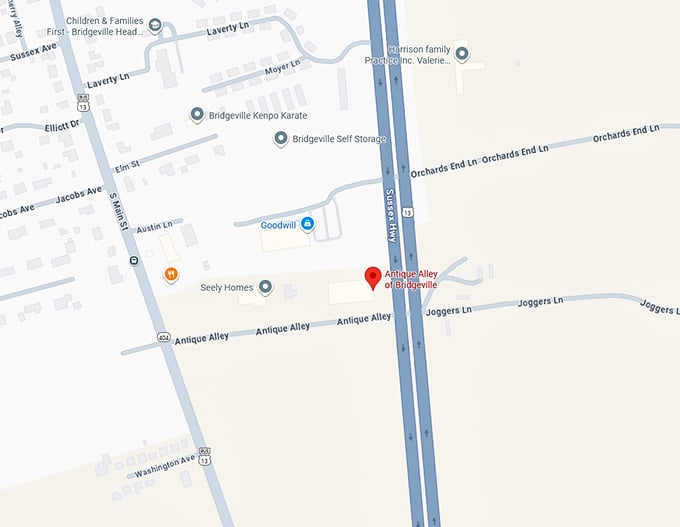 16. antique alley of bridgeville llc map