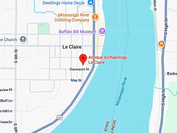 16. antique archaeology le claire map