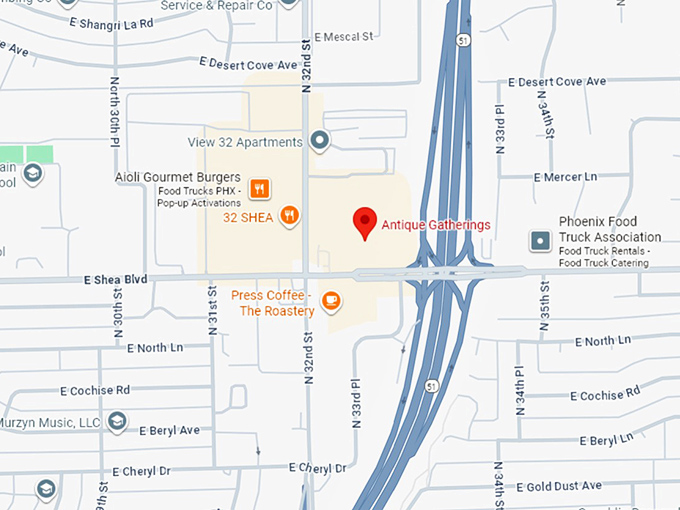 16. antique gatherings map