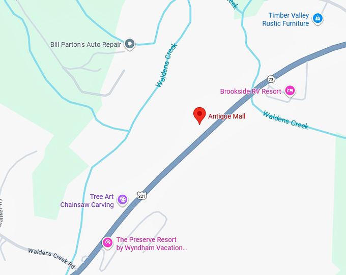 16. antique mall 1386 wears valley rd map